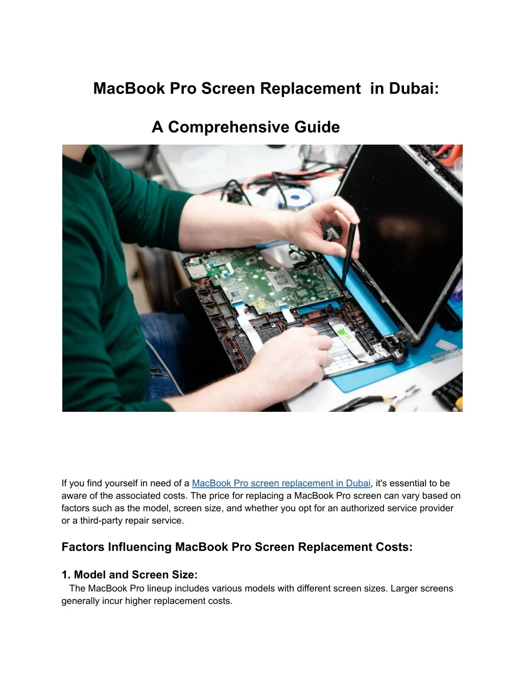 PPT - MacBook Pro Screen Replacement in Dubai PowerPoint Presentation ...