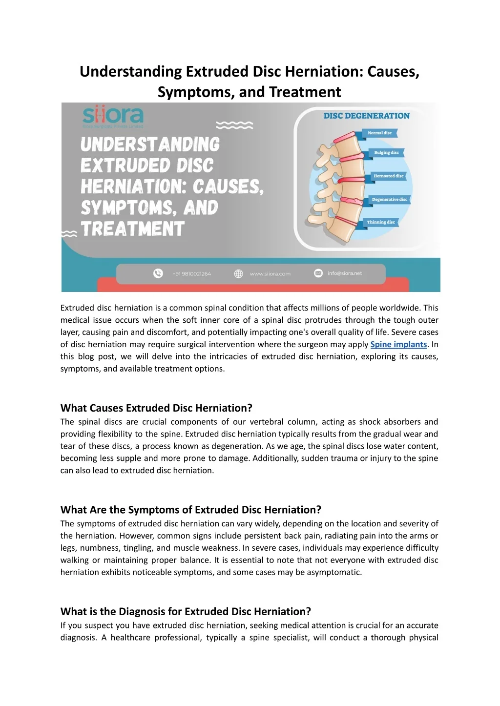 PPT - Understanding Extruded Disc Herniation: Causes, Symptoms, and ...