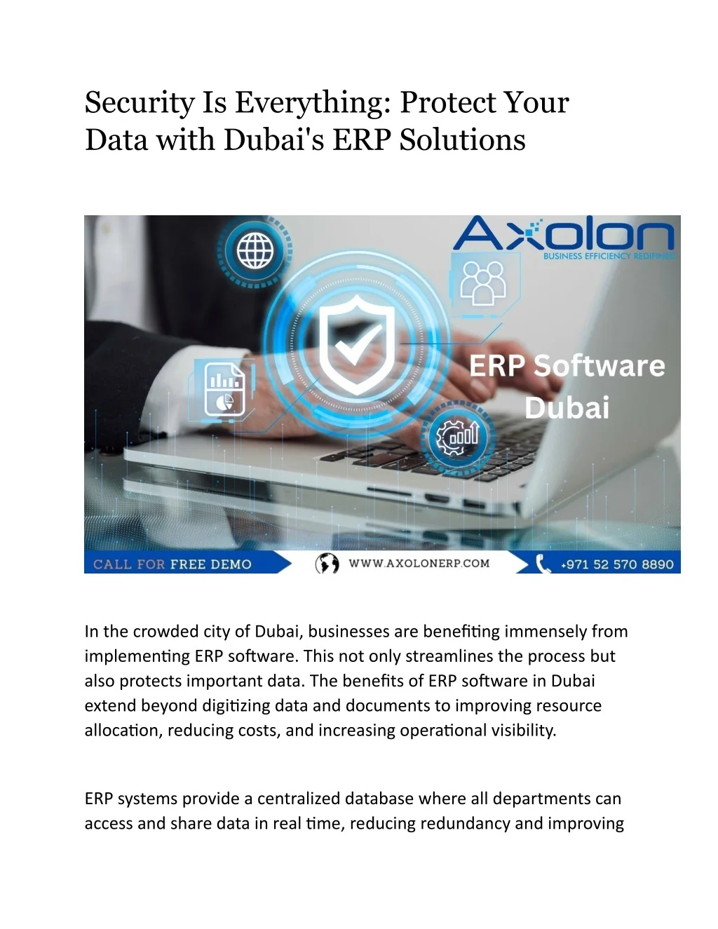 PPT - Security Is Everything Protect Your Data with Dubai's ERP ...