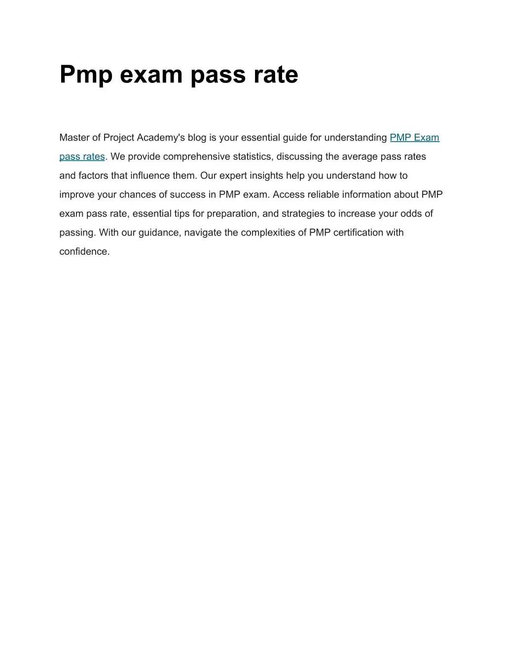 PPT - Pmp exam pass rate PowerPoint Presentation, free download - ID ...