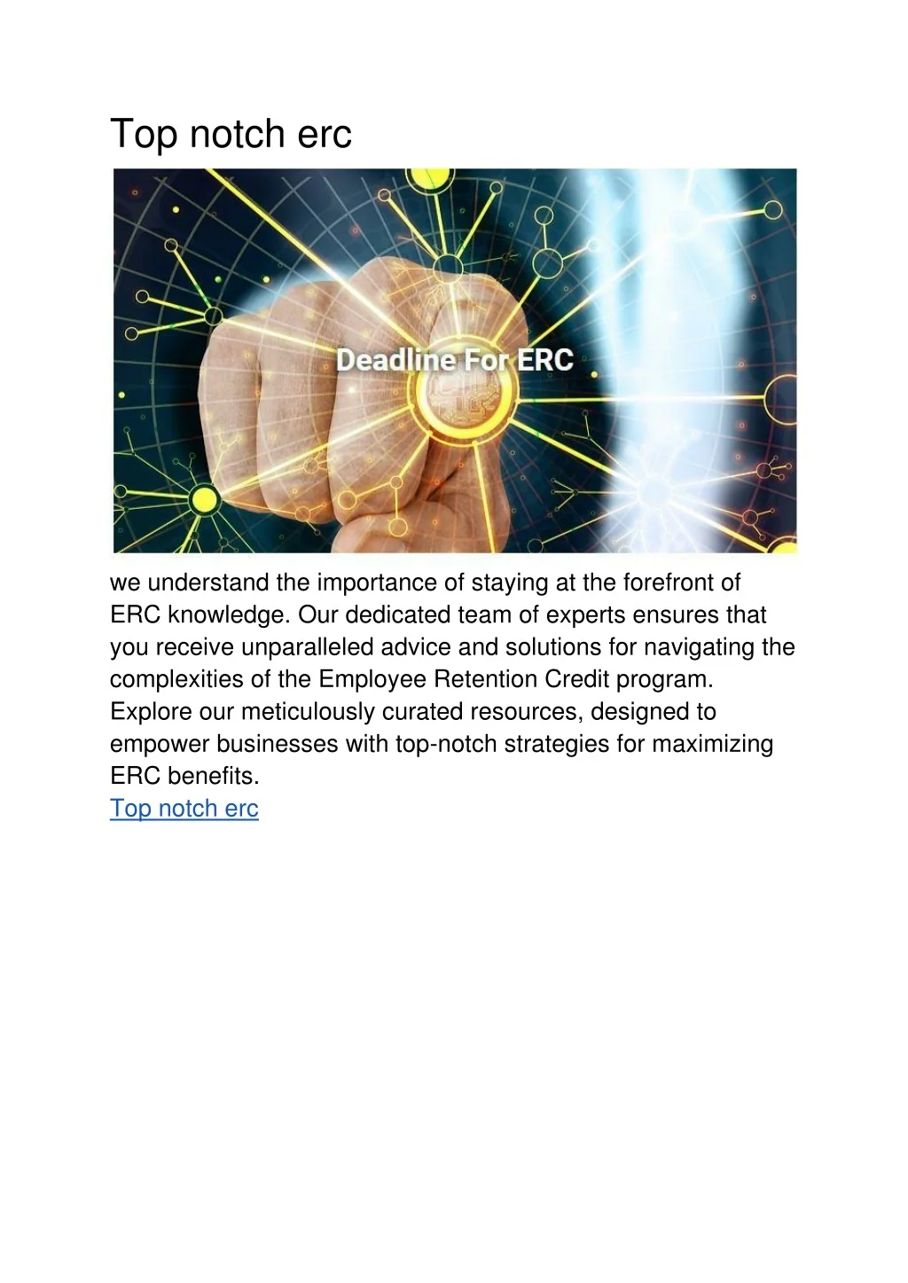 PPT - Top notch erc PowerPoint Presentation, free download - ID:12910766