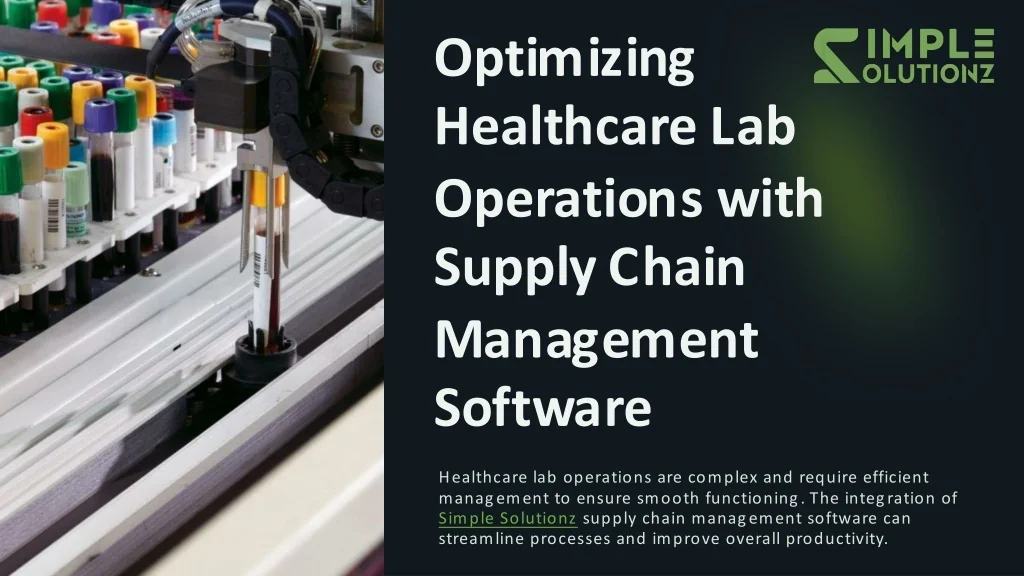 PPT - Optimizing Healthcare Lab Operations with Supply Chain Management ...