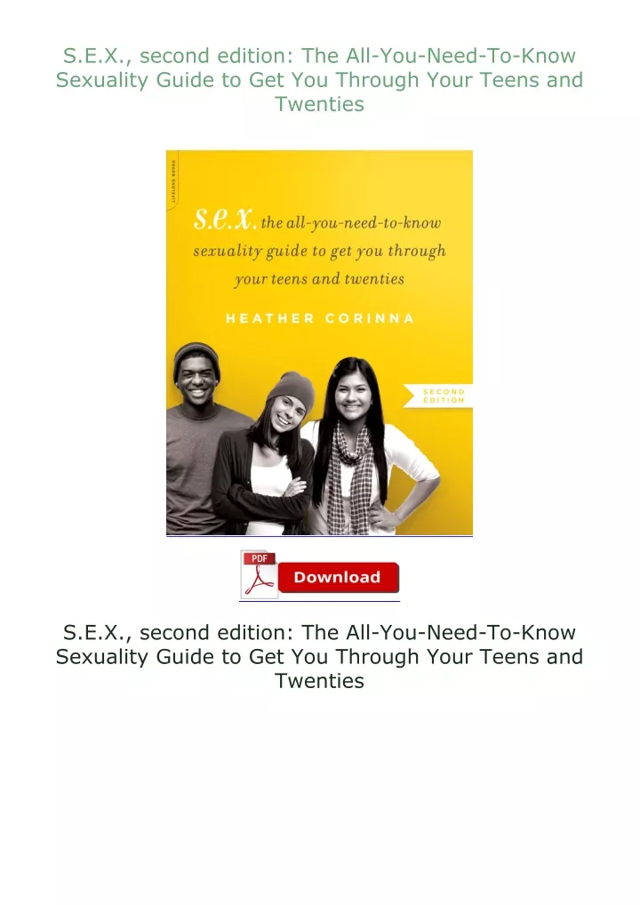 Ppt [pdf] Read⚡ S E X Second Edition The All You Need To Know