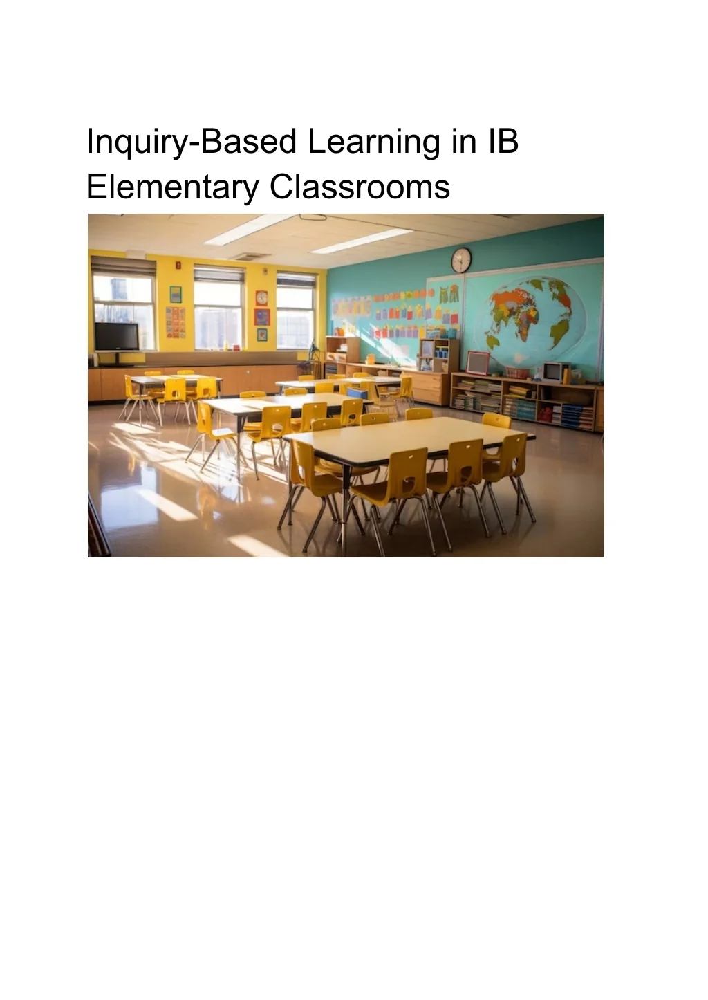 PPT - Inquiry-Based Learning in IB Elementary Classrooms PowerPoint ...