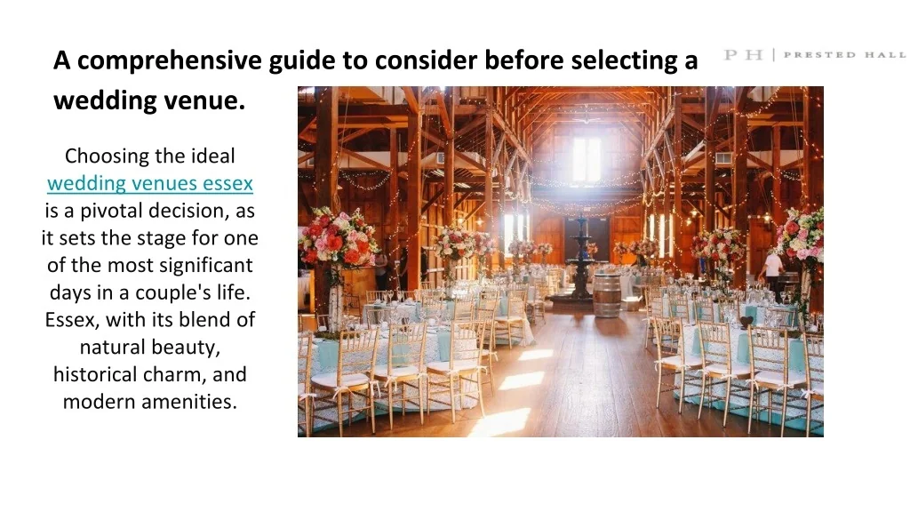 PPT - A comprehensive guide to consider before selecting a wedding ...