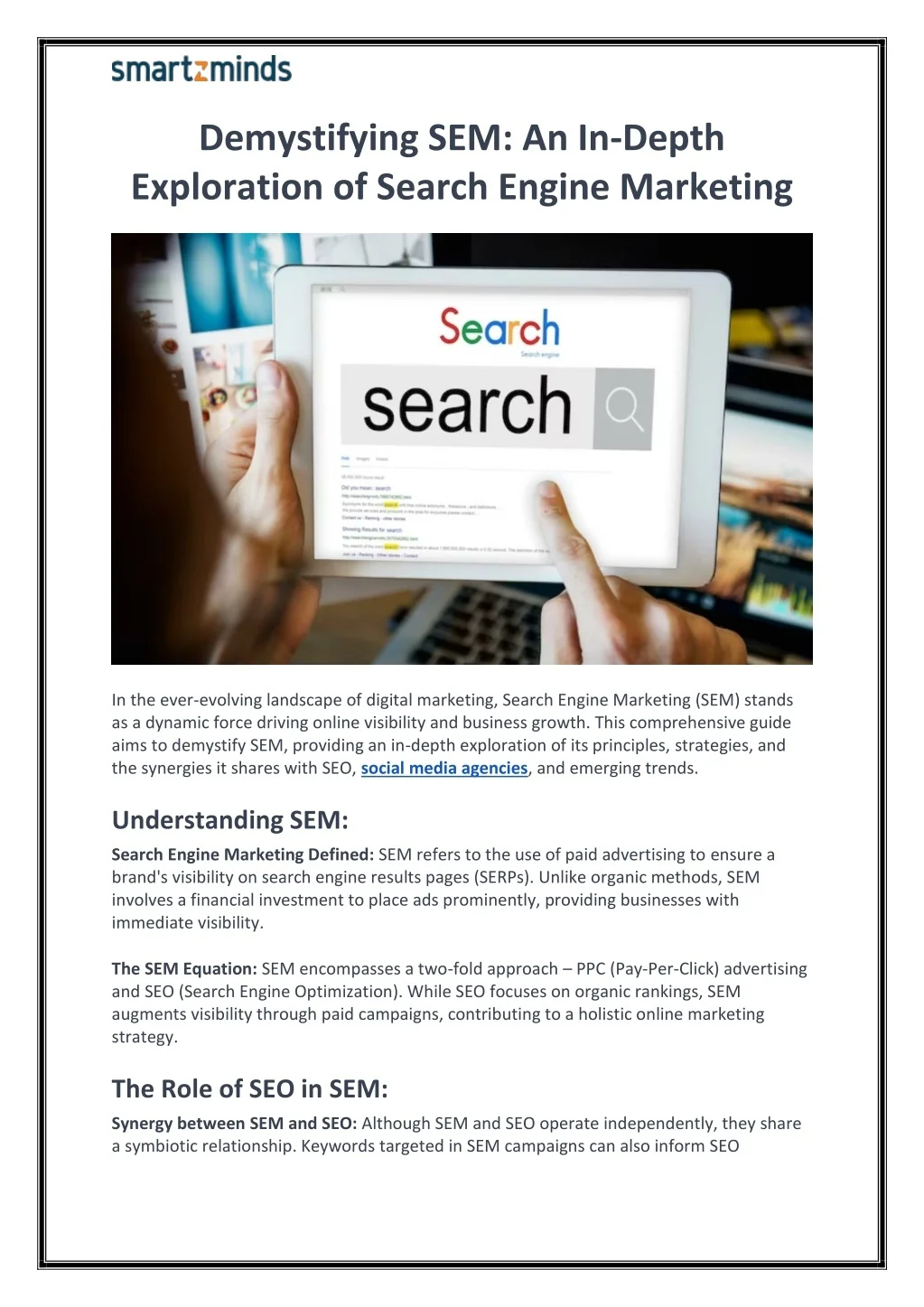PPT - Demystifying SEM An In-Depth Exploration of Search Engine Marketing PowerPoint ...