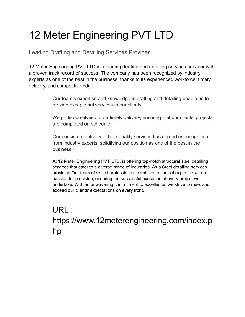 PPT - 12 Meter Engineering PVT LTD (1) PowerPoint Presentation, free ...