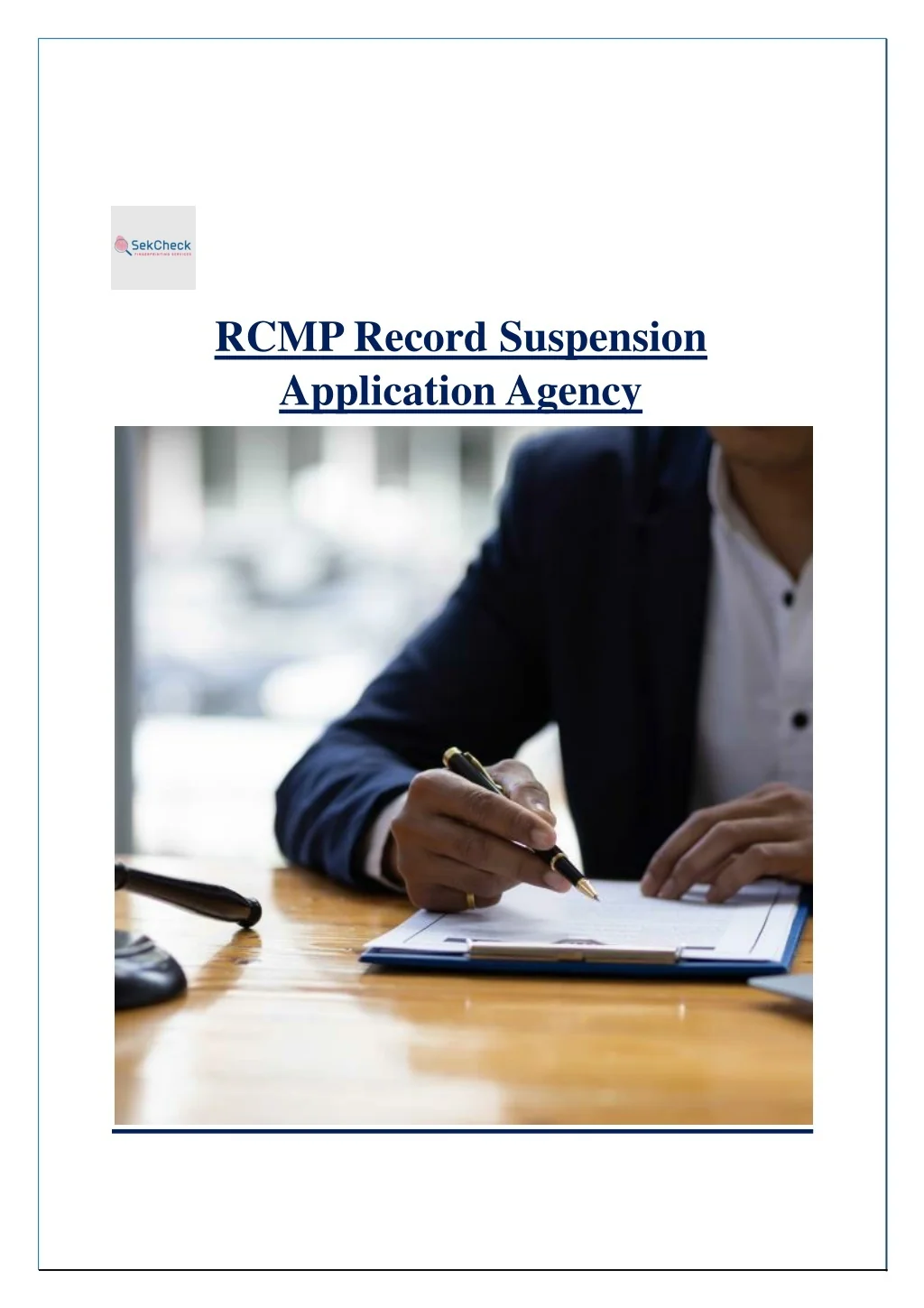 PPT - RCMP Record Suspension Application Agency PowerPoint Presentation ...