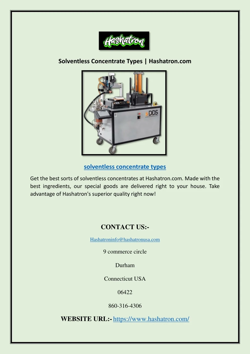 PPT - Solventless Concentrate Types | Hashatron.com PowerPoint ...