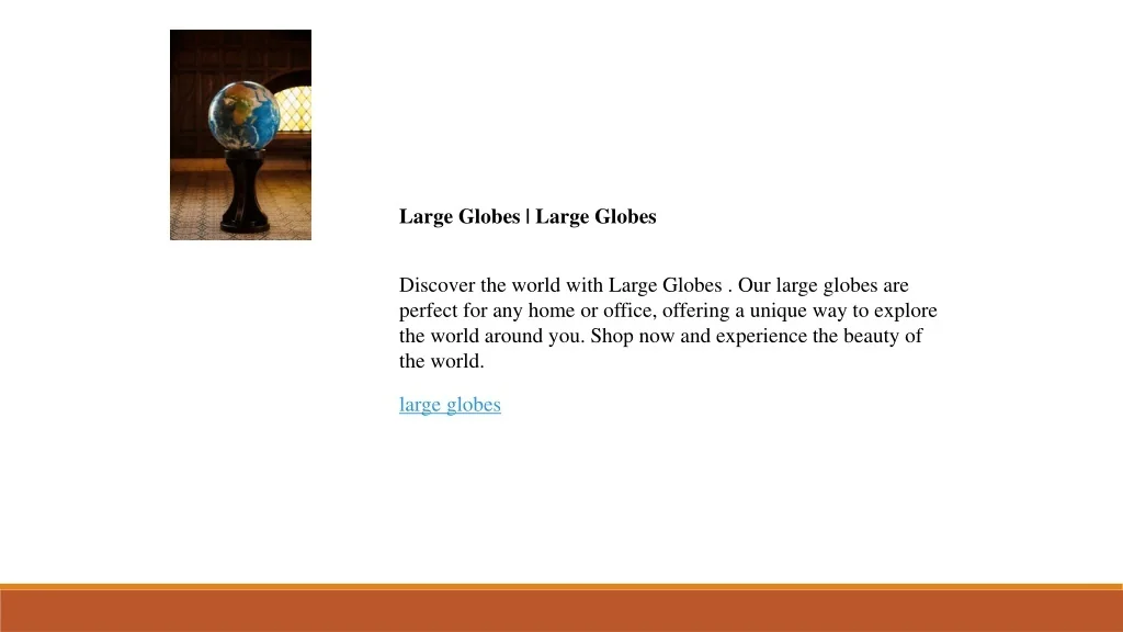 PPT - Large Globes | Large Globes PowerPoint Presentation, free download - ID:12924330