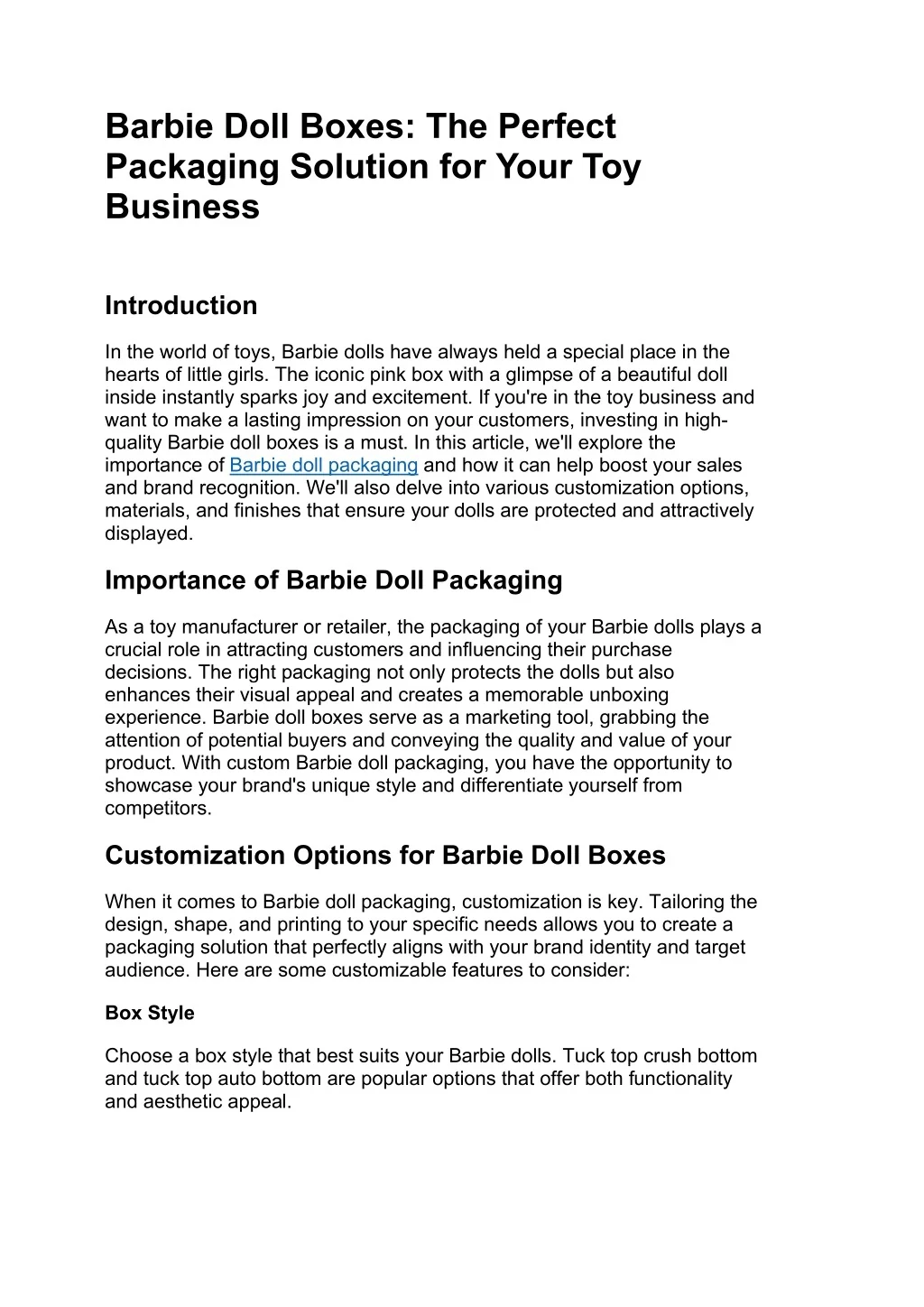 PPT - The Best Barbie Doll Boxes PowerPoint Presentation, free download ...
