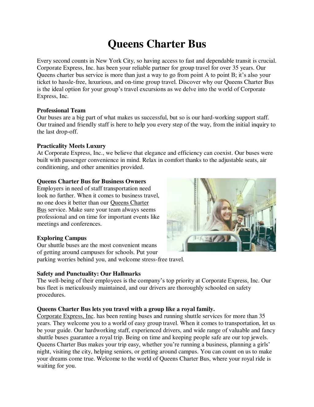 PPT - Queens Charter Bus PowerPoint Presentation, free download - ID ...