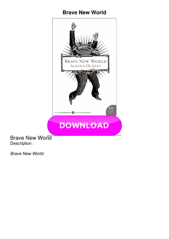 PPT - KINDLE Brave New World PowerPoint Presentation, free download ...