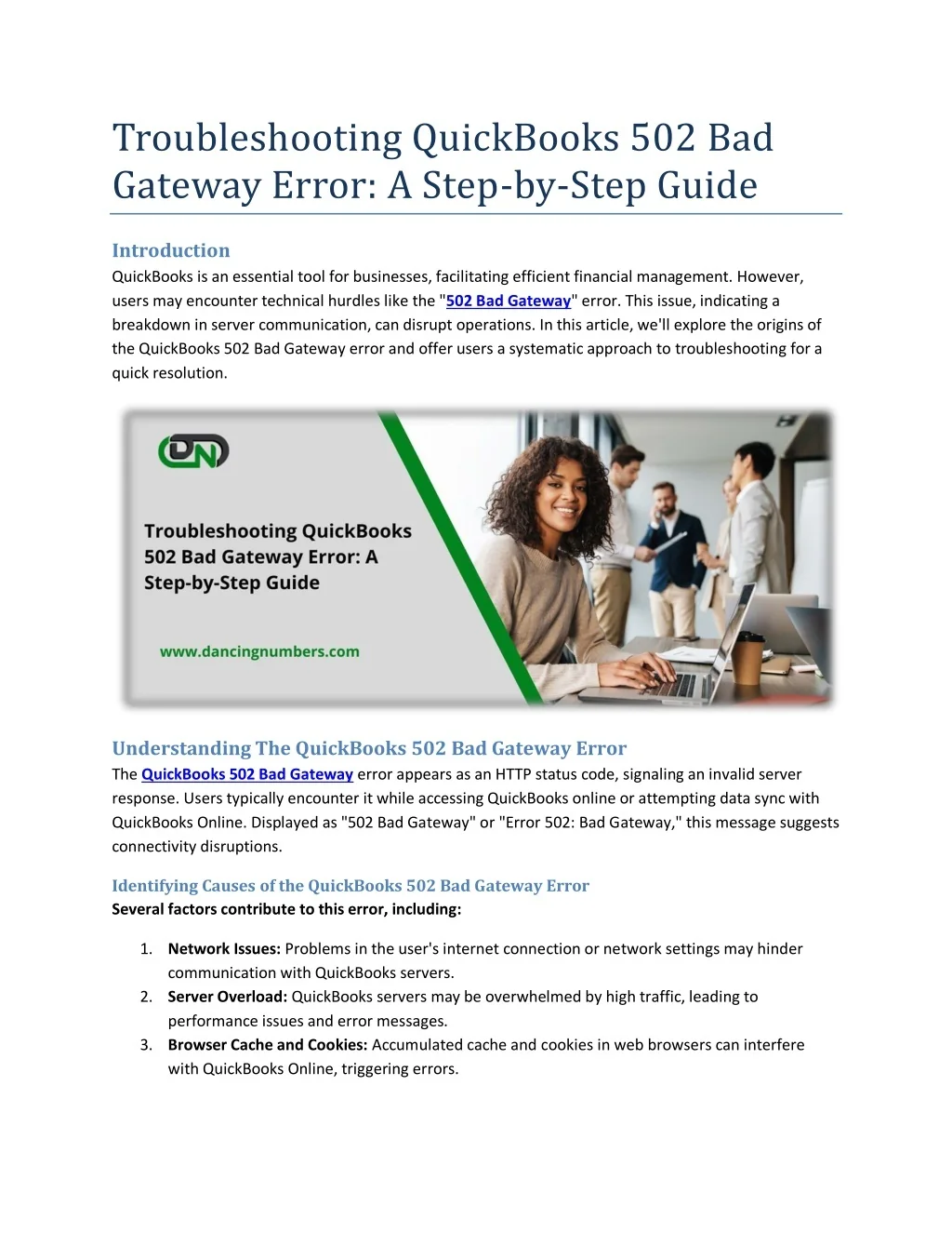 PPT - Troubleshooting QuickBooks 502 Bad Gateway Error A Step-by-Step Guide PowerPoint ...