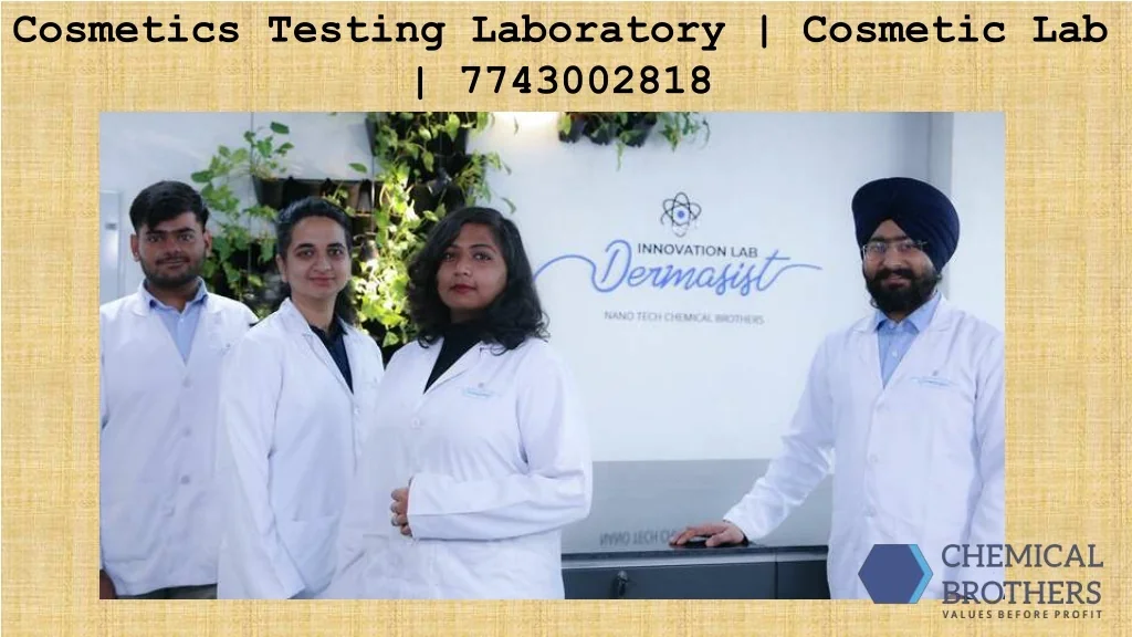 PPT - Cosmetics Testing Laboratory PDF PowerPoint Presentation, free ...