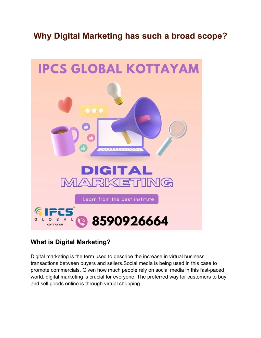 PPT - Why Digital Marketing has such a broad scope PowerPoint ...