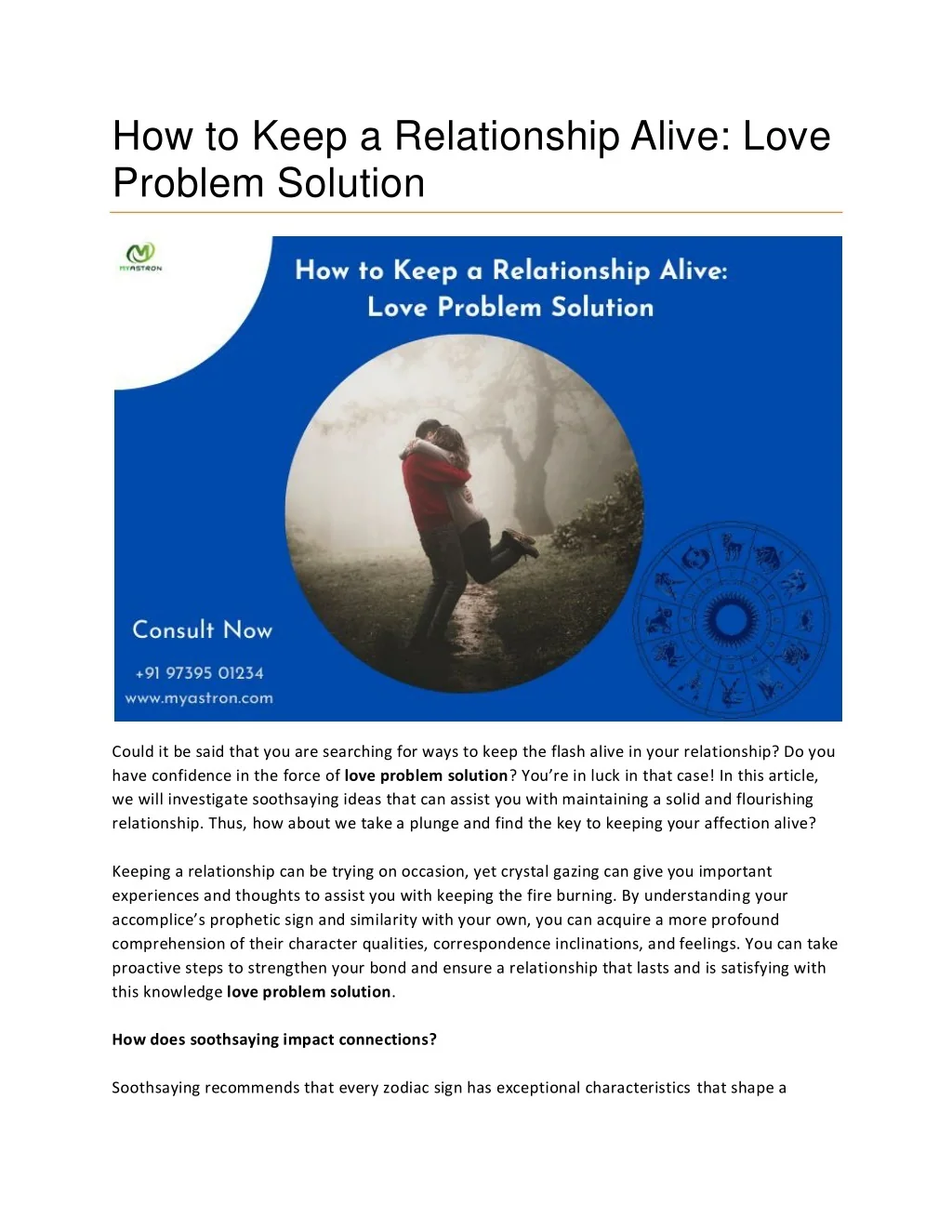 PPT - How to Keep a Relationship Alive Love Problem Solution PowerPoint ...