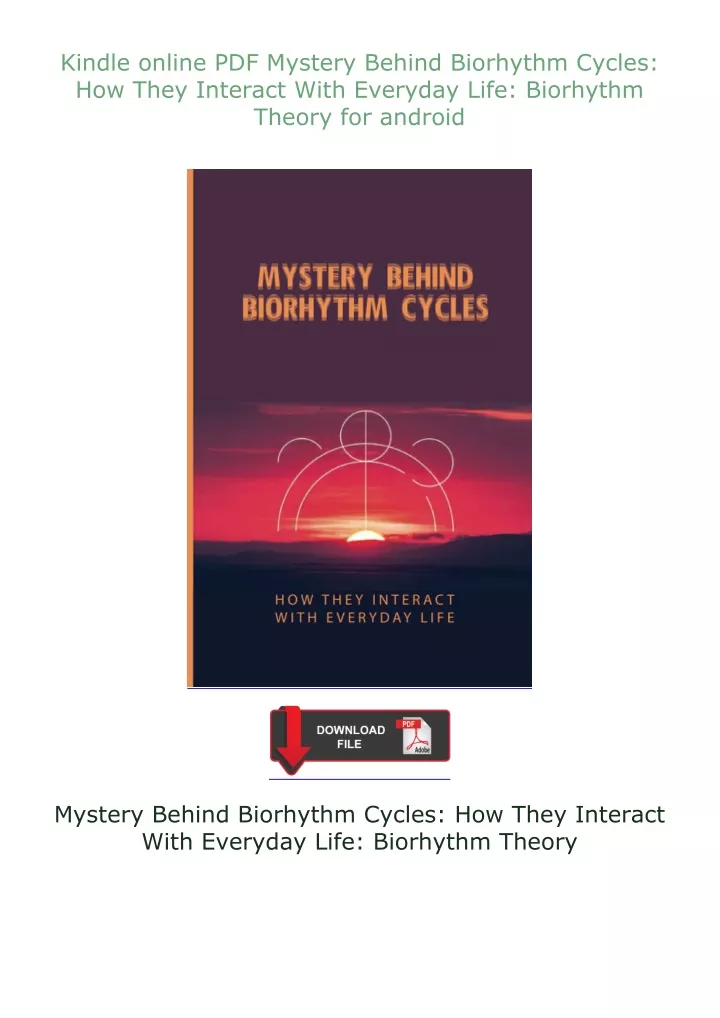 Ppt Kindle Online ⚡pdf⚡ Mystery Behind Biorhythm Cycles How They