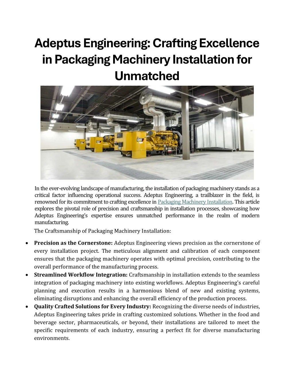 PPT - Adeptus Engineering Crafting Excellence in Packaging Machine PowerPoint Presentation - ID ...
