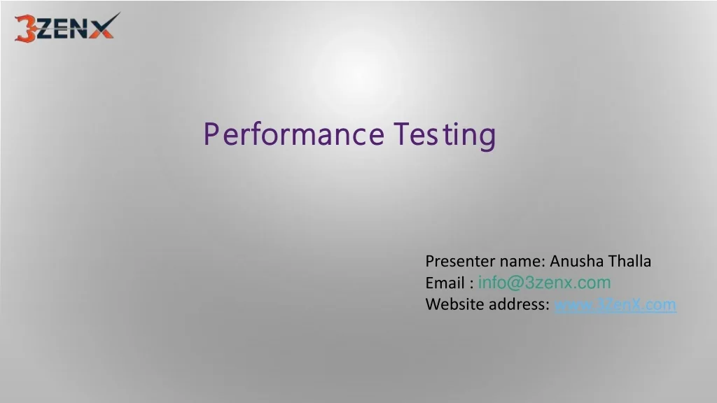 PPT - Performance Testing.3zen PowerPoint Presentation, free download ...