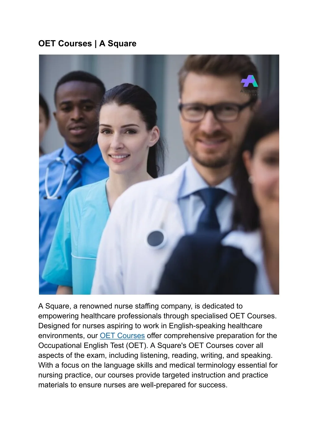 PPT - OET Courses _ A Square PowerPoint Presentation, free download ...