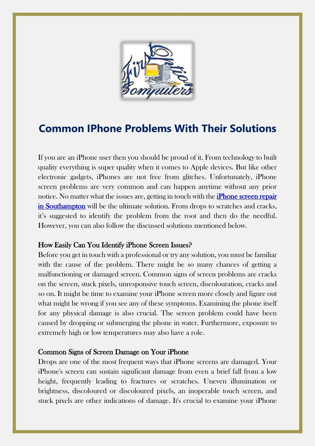 PPT - Common IPhone Problems With Their Solutions PowerPoint ...