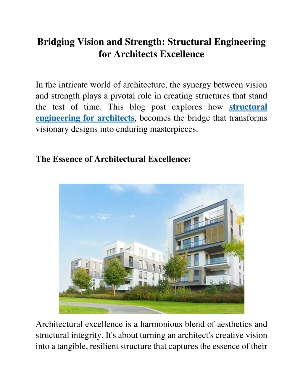 PPT - Bridging Vision and Strength Structural Engineering for ...
