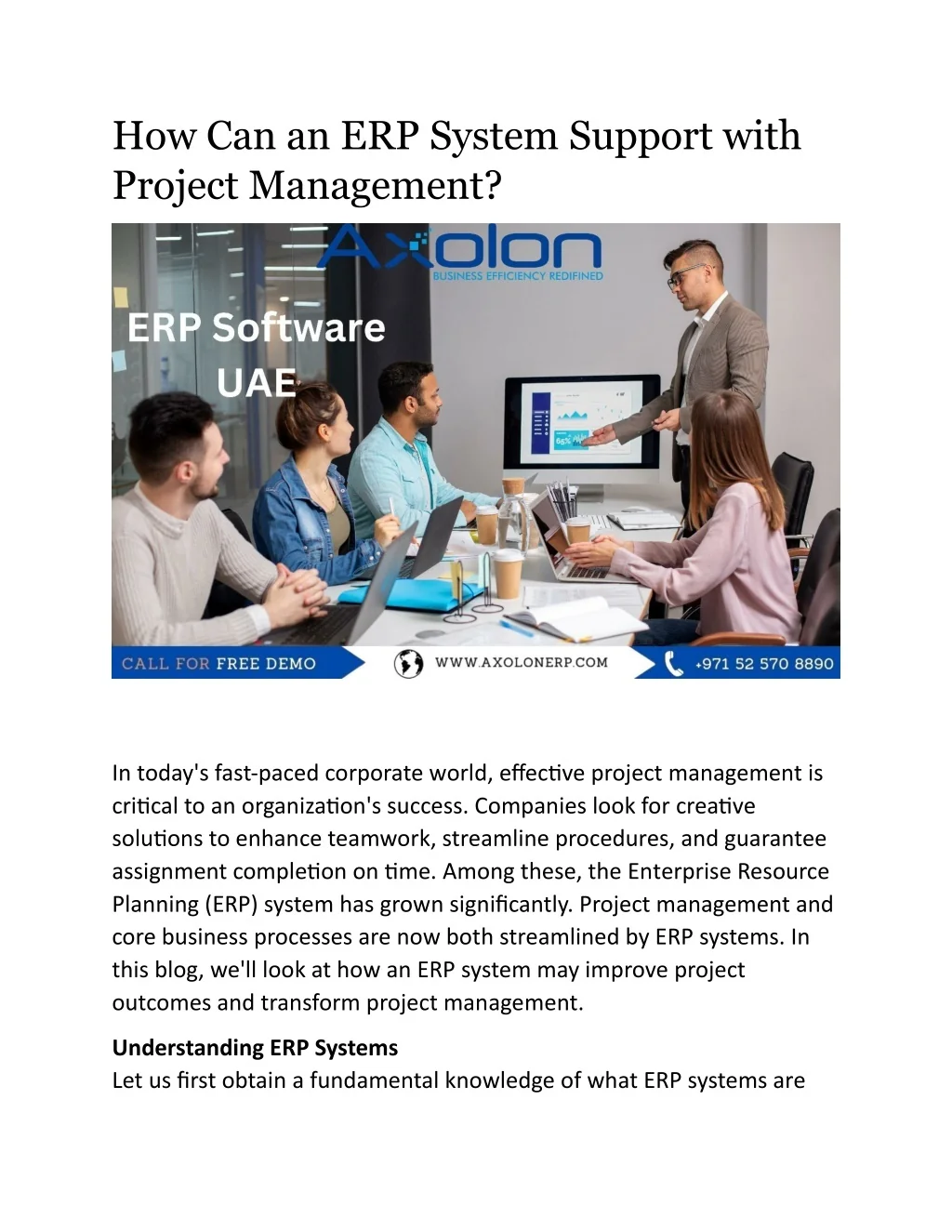 PPT - How Can an ERP System Support with Project Management PowerPoint ...