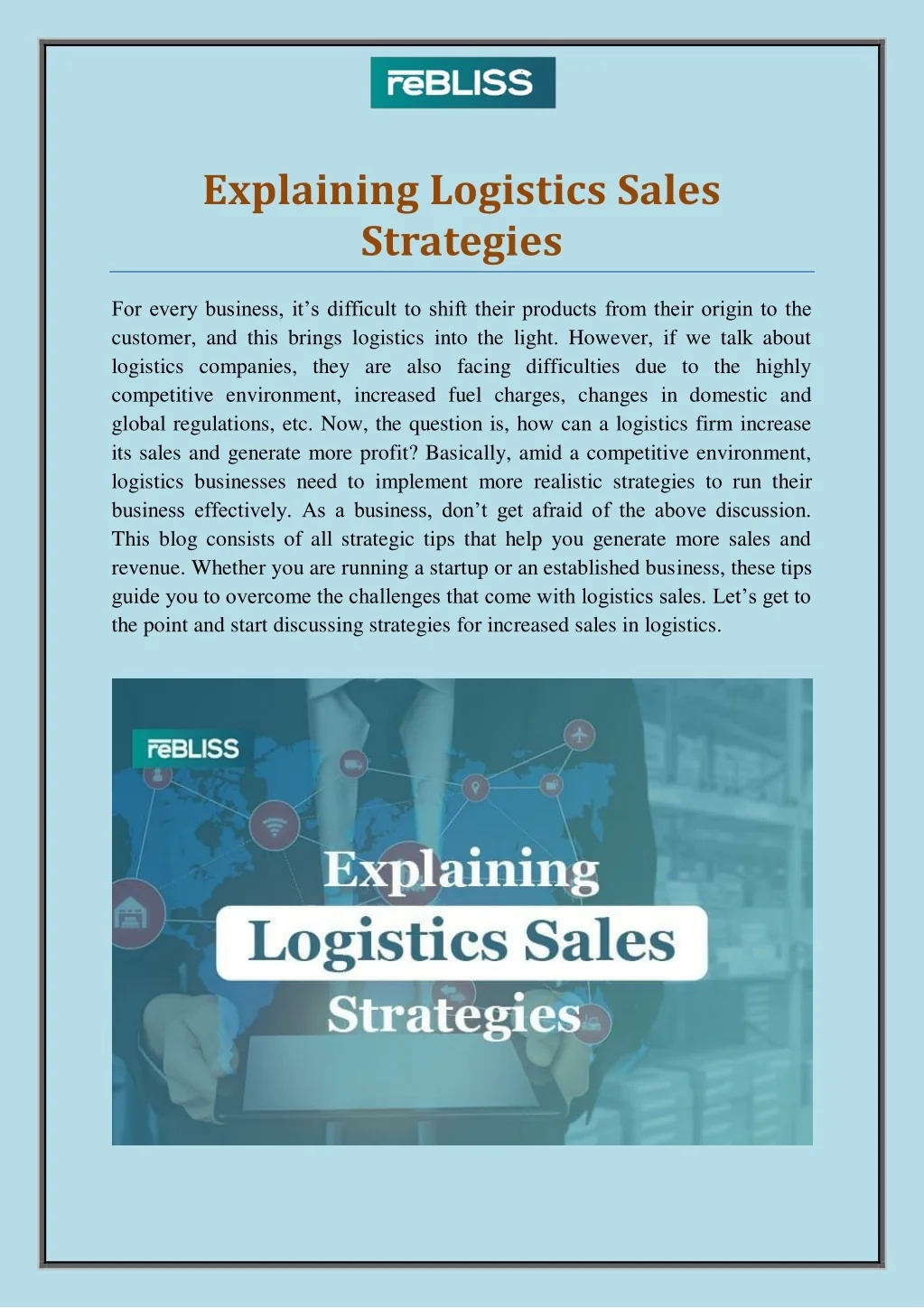 PPT - Explaining Logistics Sales Strategies PowerPoint Presentation ...