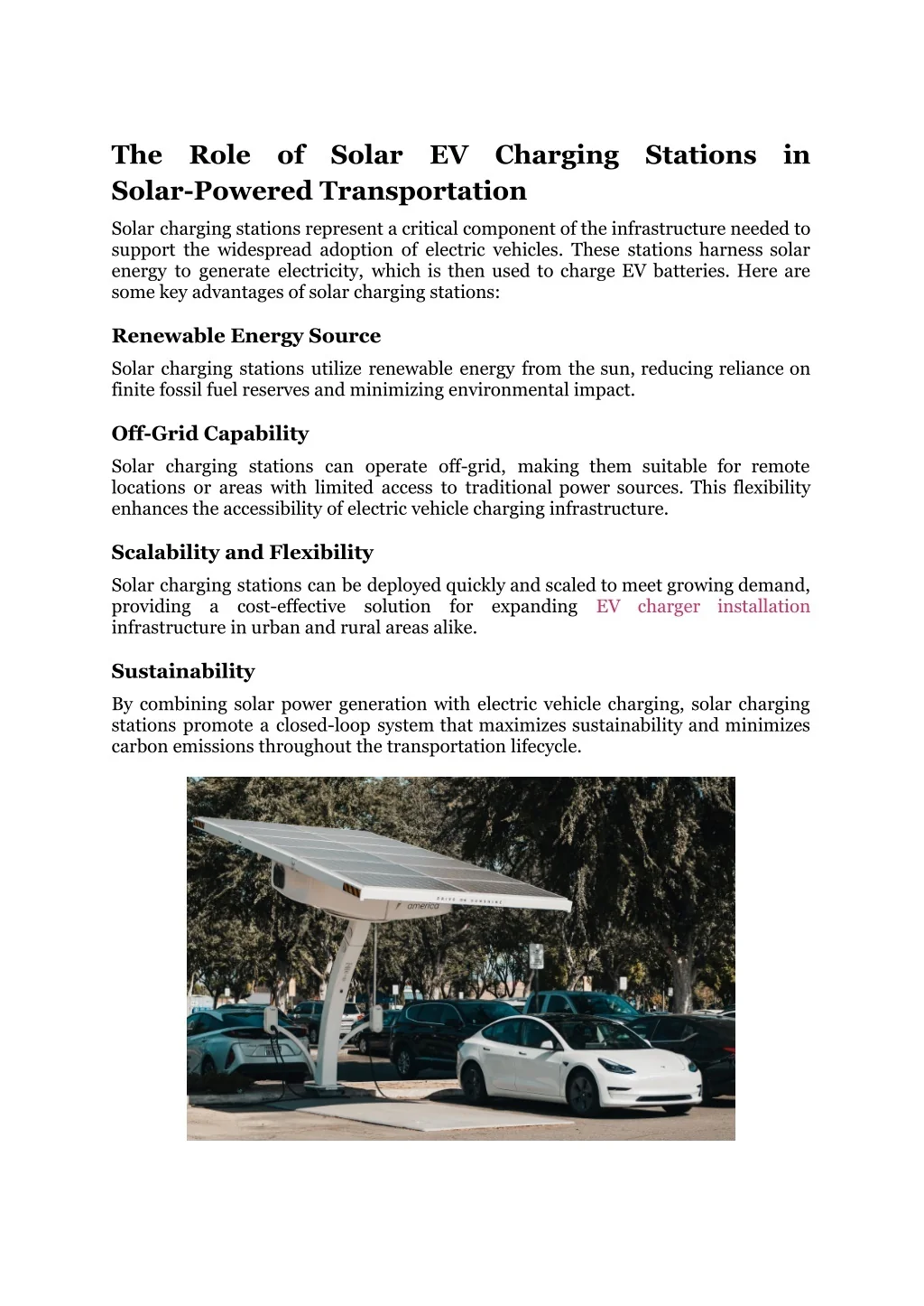 PPT - The Role of Solar EV Charging Stations in Solar-Powered ...