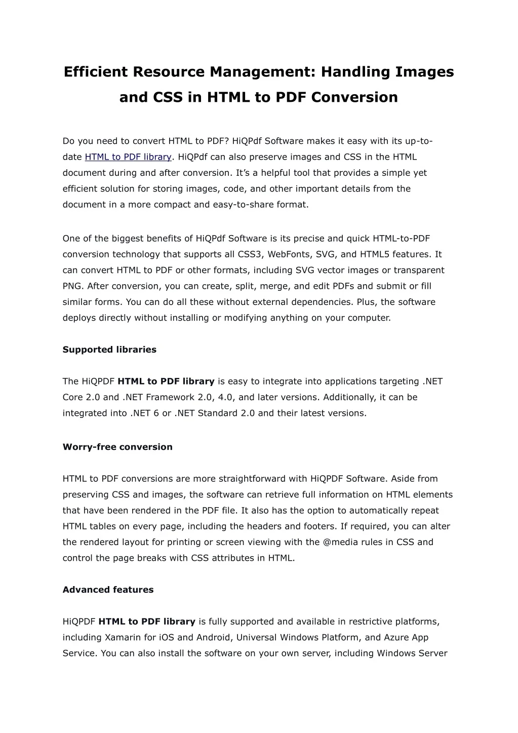 PPT - Efficient Resource Management Handling Images and CSS in HTML to PDF Conversion PowerPoint ...