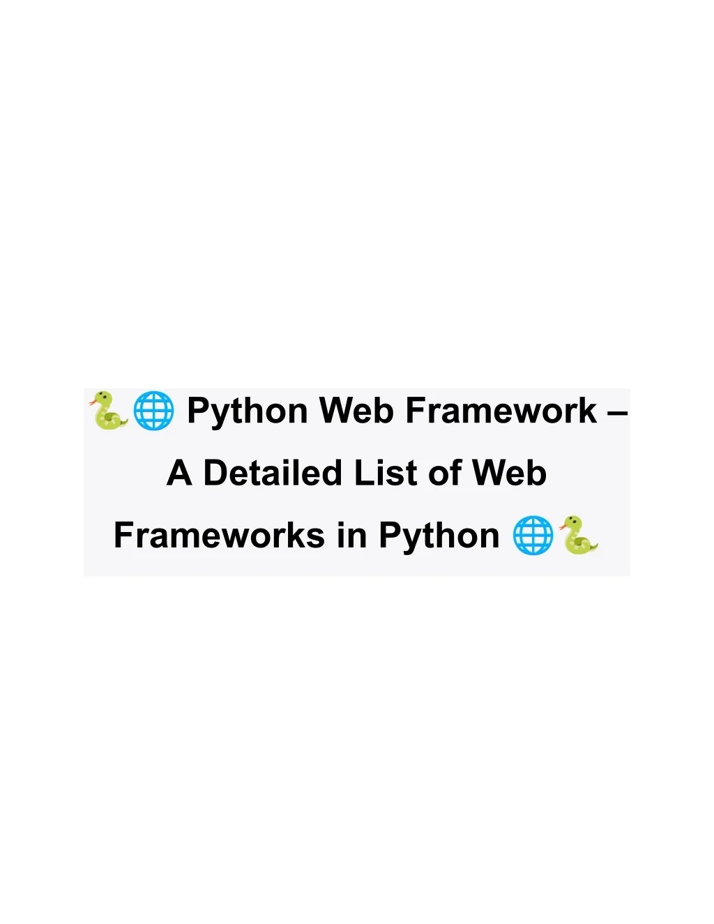PPT - Best Python Web frameworks PowerPoint Presentation, free download ...