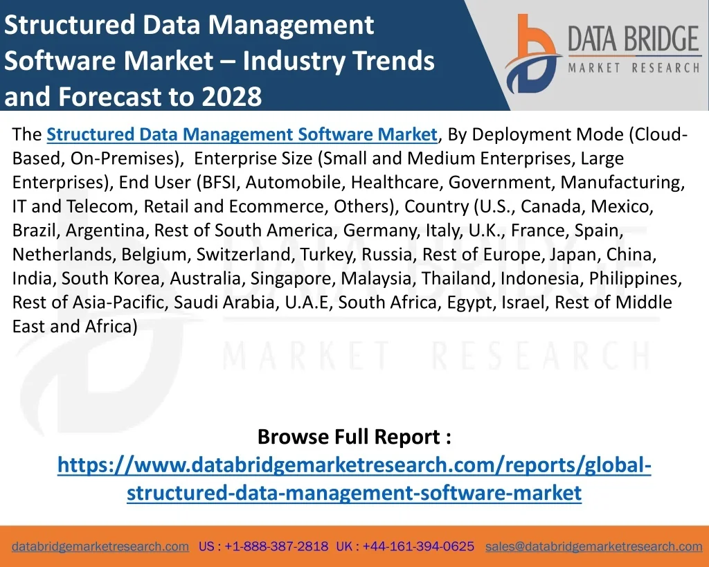 PPT - Structured Data Management Software Market PowerPoint Presentation - ID:12947059