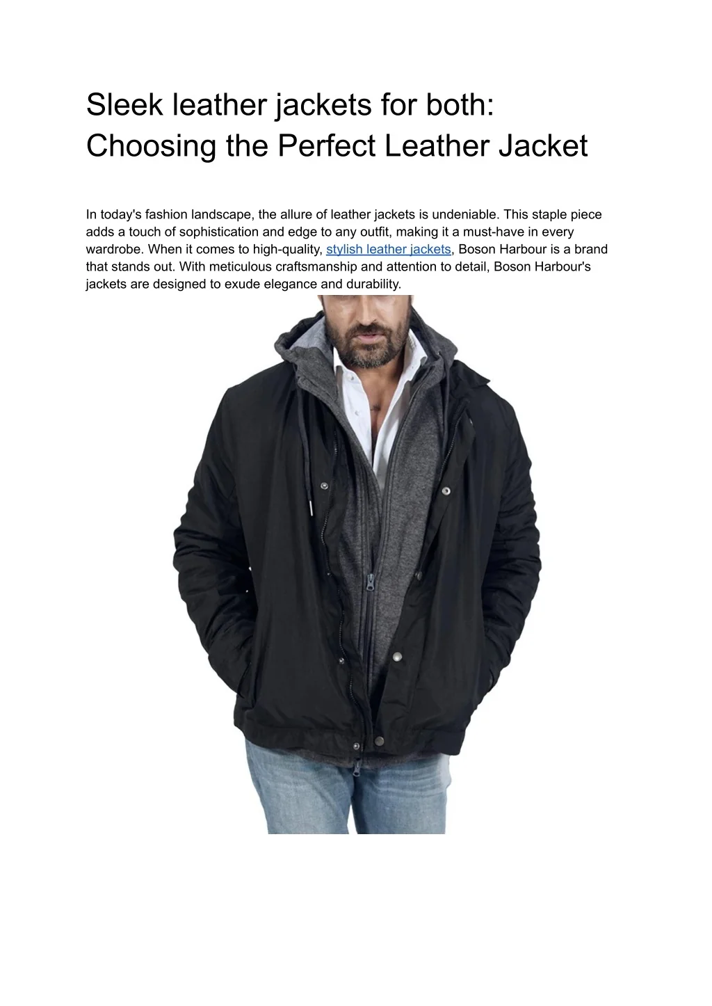 PPT - Sleek leather jackets for both_ Choosing the Perfect Leather ...