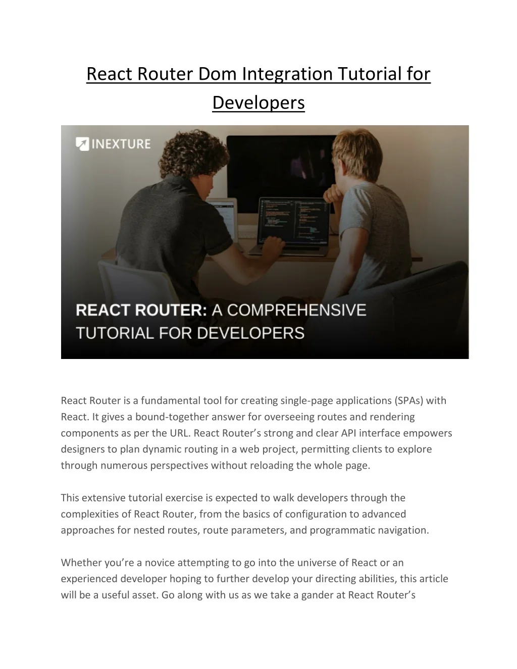 Ppt React Router Dom Integration Tutorial For Developers Powerpoint Presentation Id12951184
