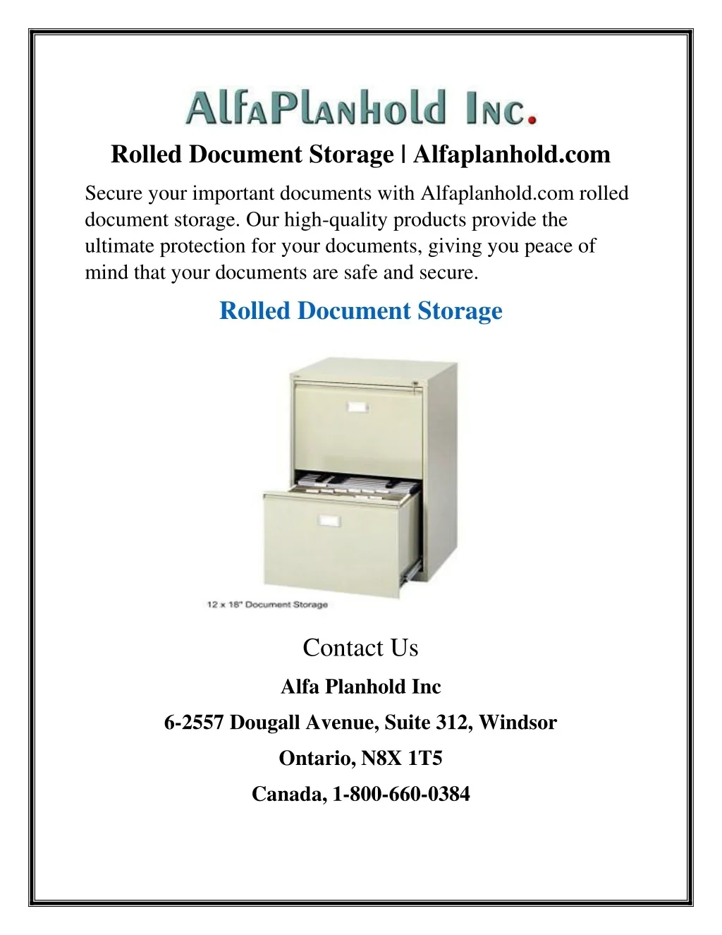 PPT - Rolled Document Storage | Alfaplanhold.com PowerPoint ...