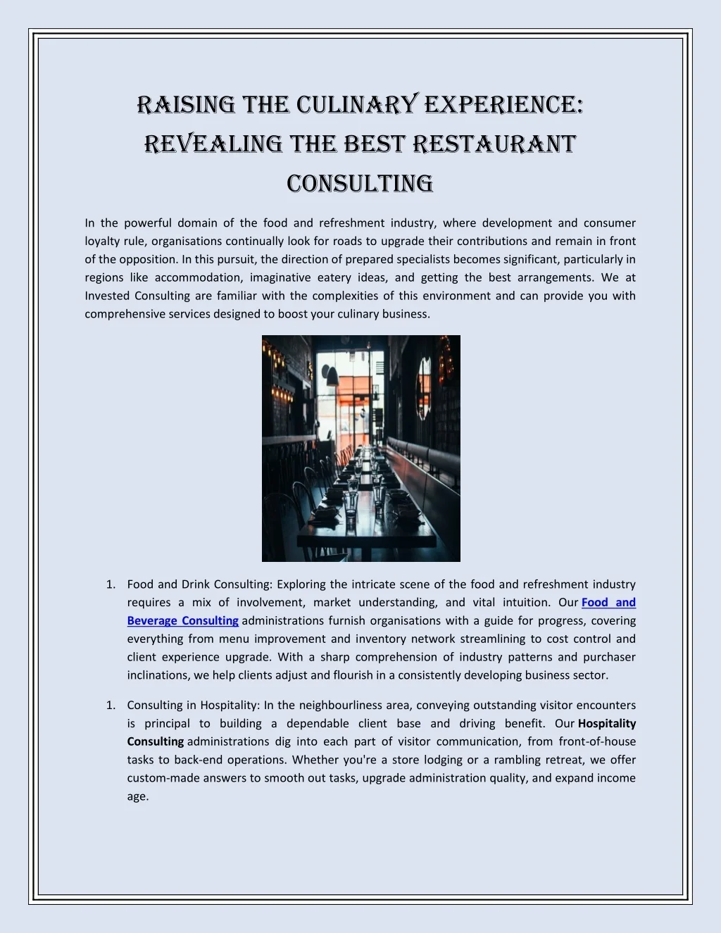 PPT - Raising the Culinary Experience PowerPoint Presentation, free ...