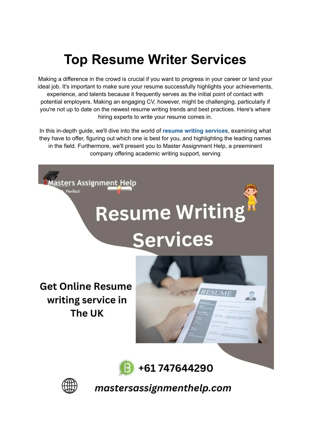 PPT - _Top Resume Writer Services PowerPoint Presentation, free ...