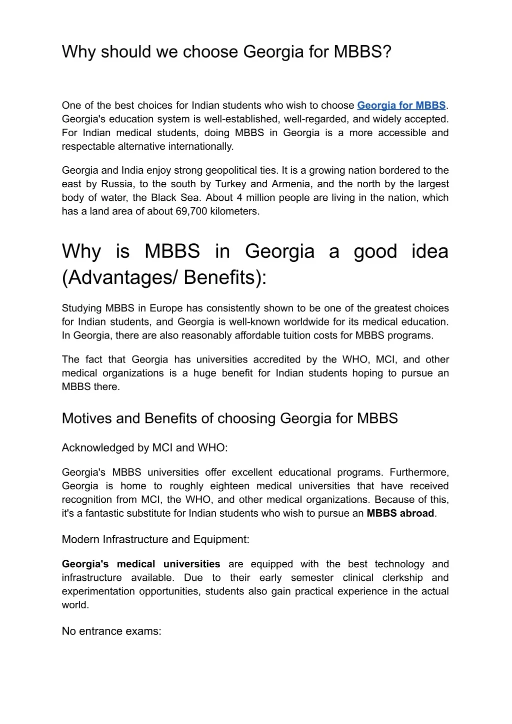 PPT - Why should we choose Georgia for MBBS PowerPoint Presentation ...