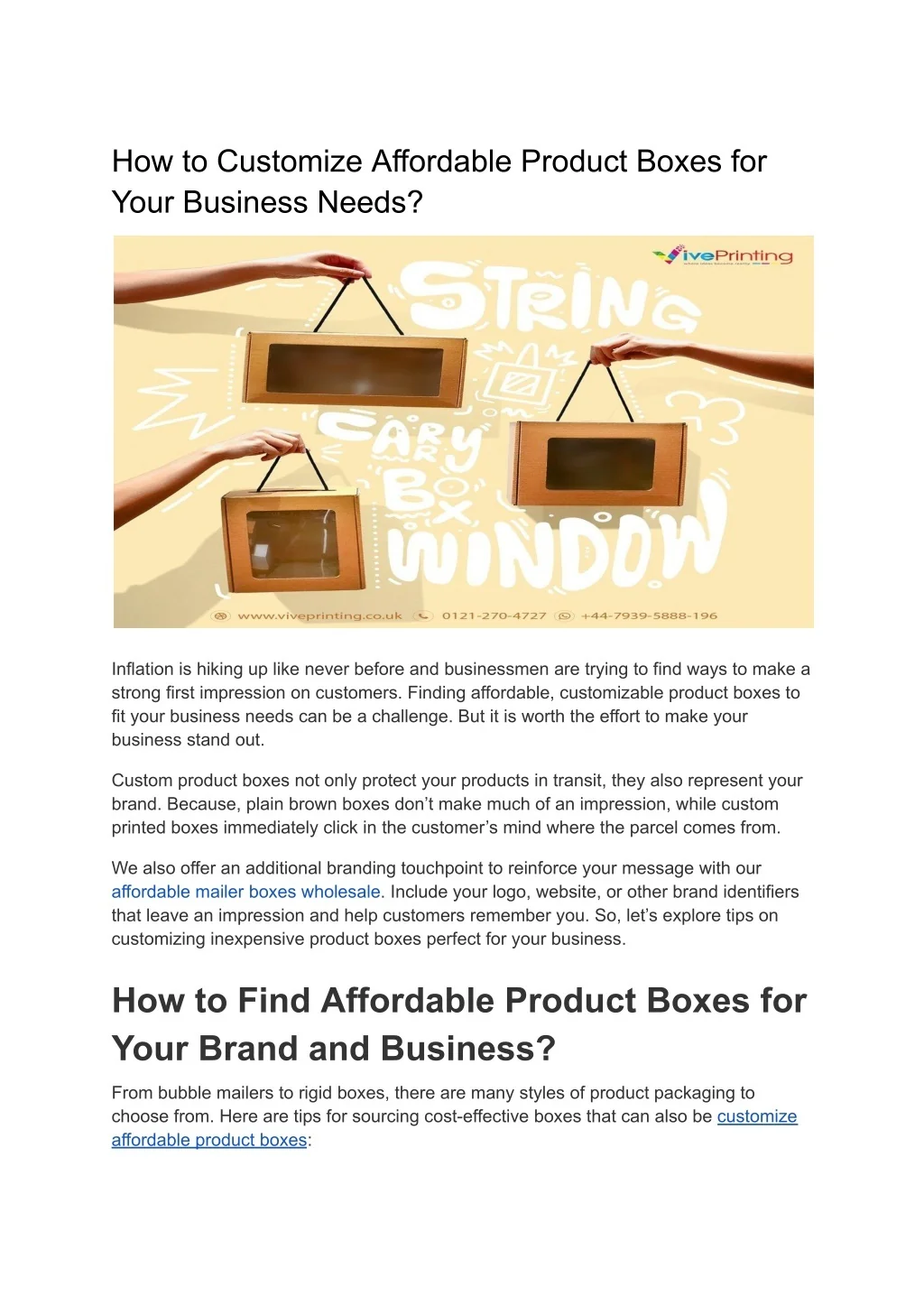 PPT - How to Customize Affordable Product Boxes for Your Business Needs ...