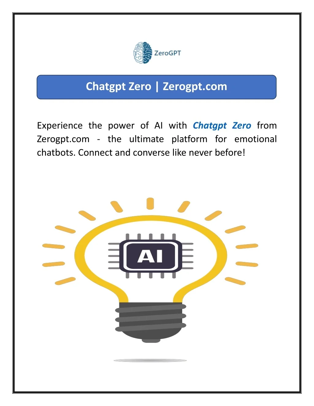 PPT - Chatgpt Zero Zerogpt PowerPoint Presentation, free download - ID ...