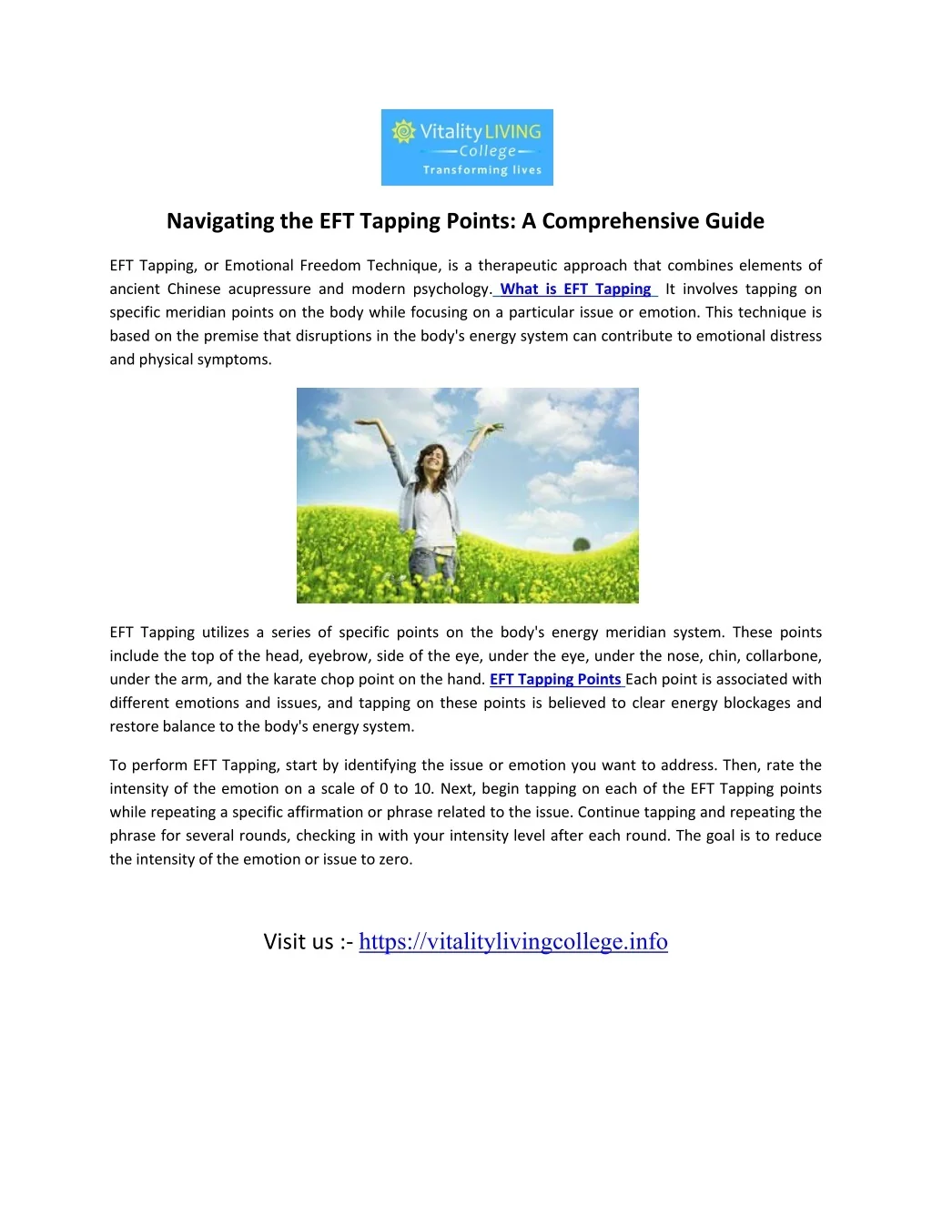 PPT - Navigating the EFT Tapping Points: A Comprehensive Guide PowerPoint Presentation - ID:12960114