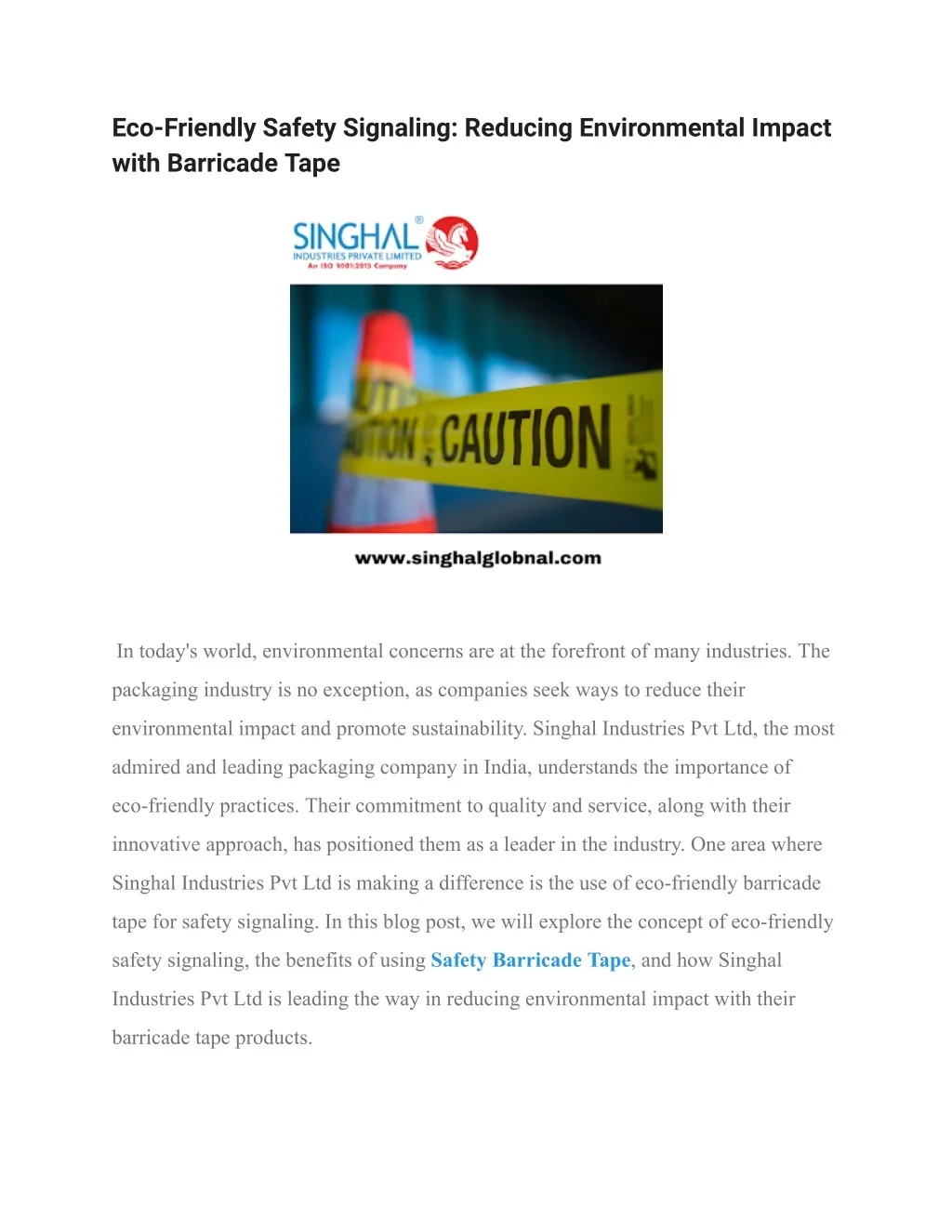 PPT - Eco-Friendly Safety Signaling_ Reducing Environmental Impact with ...
