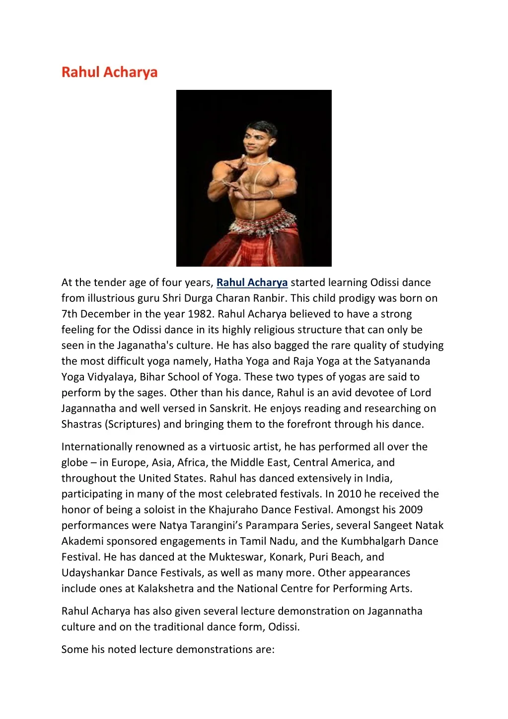 PPT - Rahul Acharya PowerPoint Presentation, free download - ID:12963084