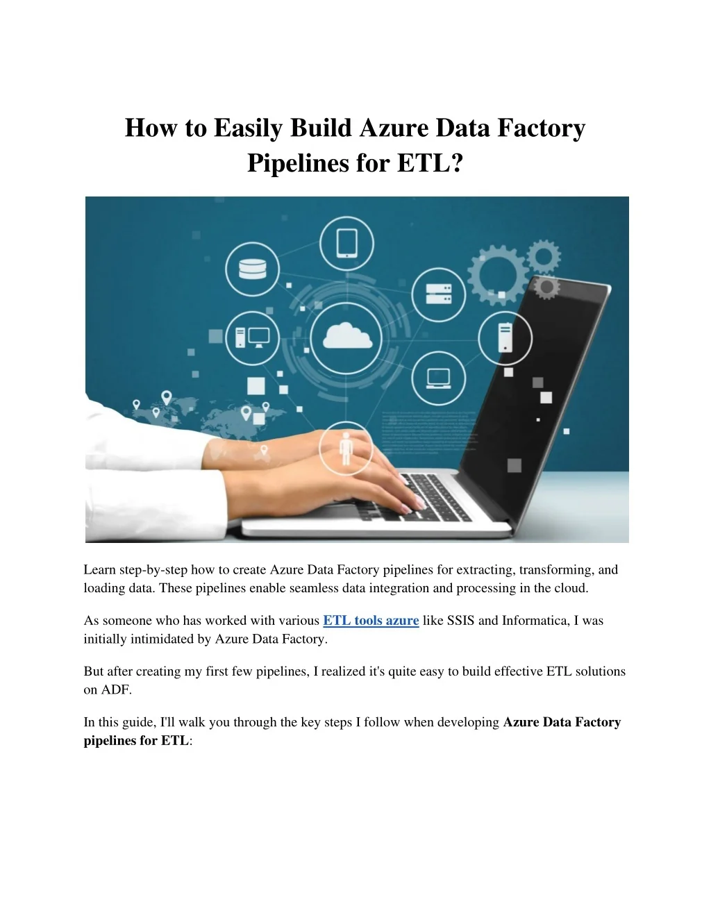Ppt How To Easily Build Azure Data Factory Pipelines For Etl