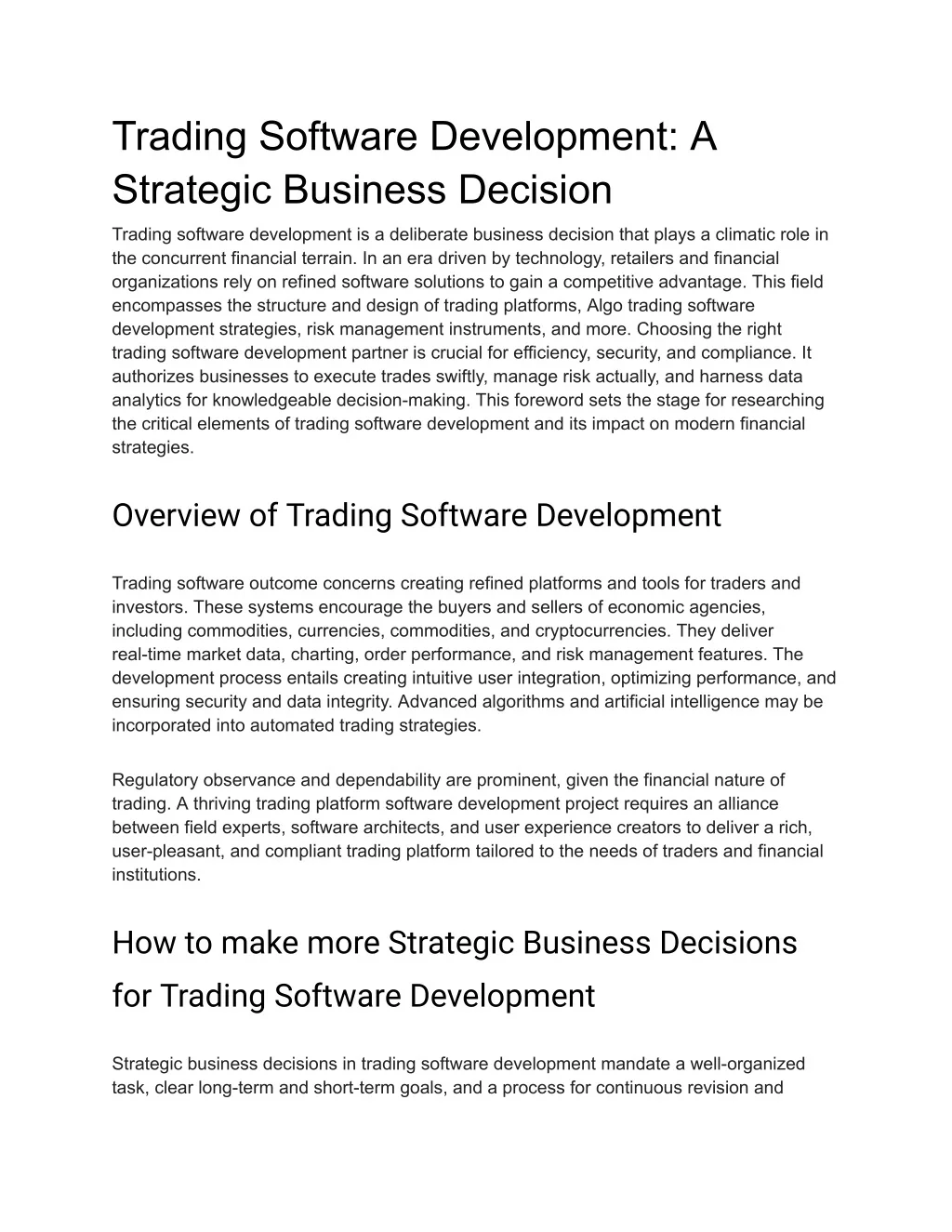 PPT - Trading Software Development_ A Strategic Business Decision PowerPoint Presentation - ID ...