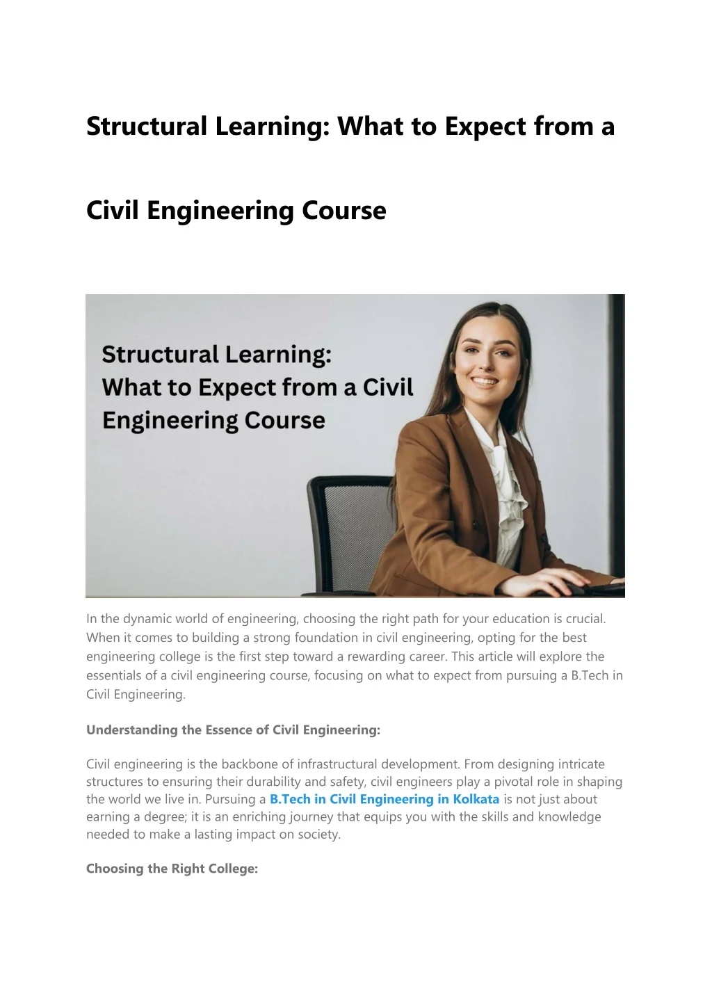 PPT - Structural Learning What to Expect from a Civil Engineering ...