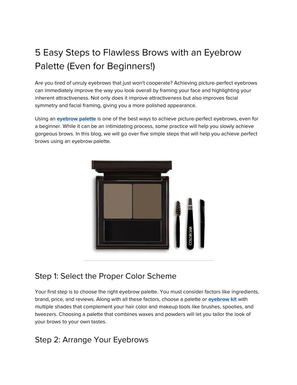 PPT - 5 Easy Steps to Flawless Brows with an Eyebrow Palette (Even for ...