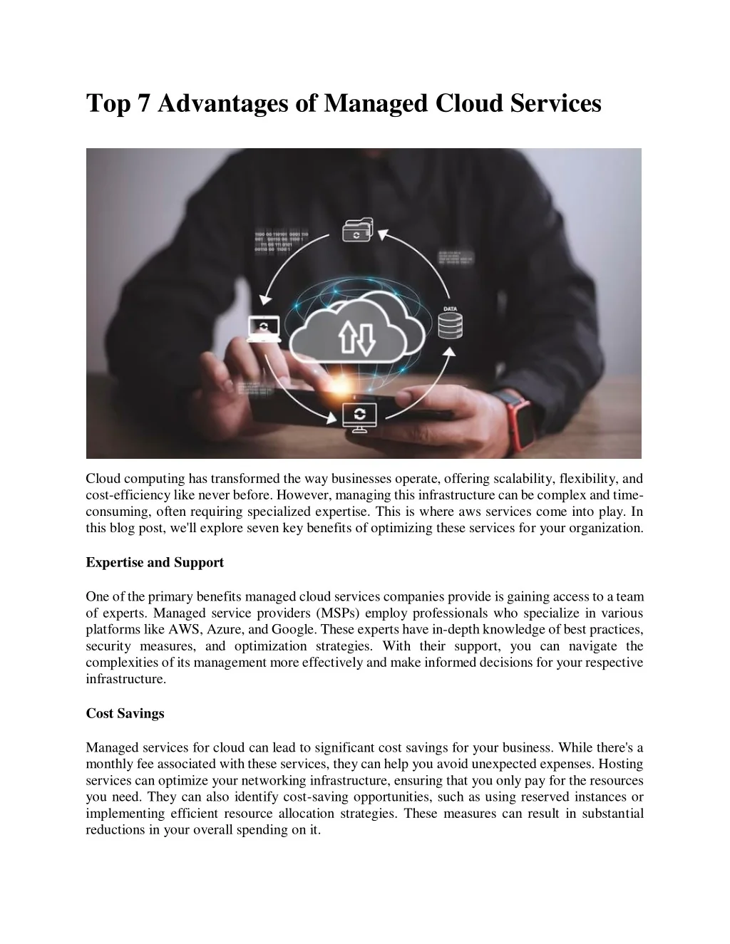 PPT - Top 7 Advantages Of Managed Cloud Services PowerPoint ...