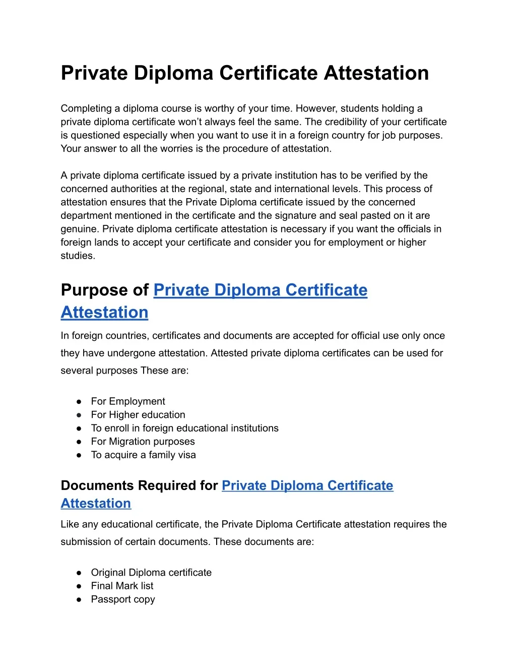 PPT - Private Diploma certificate Attestation PowerPoint Presentation ...